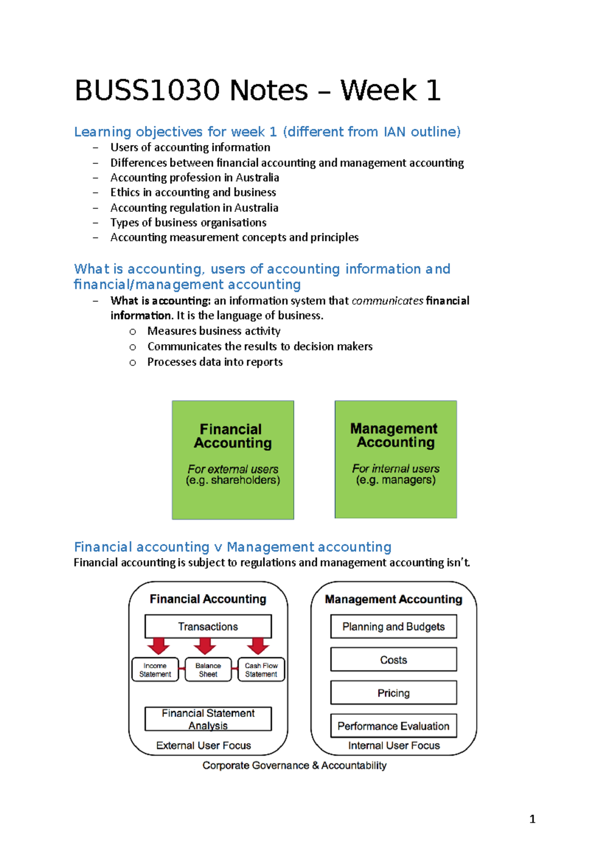 BUSS1030 Complete Notes - BUSS1030 Notes – Week 1 Learning objectives ...