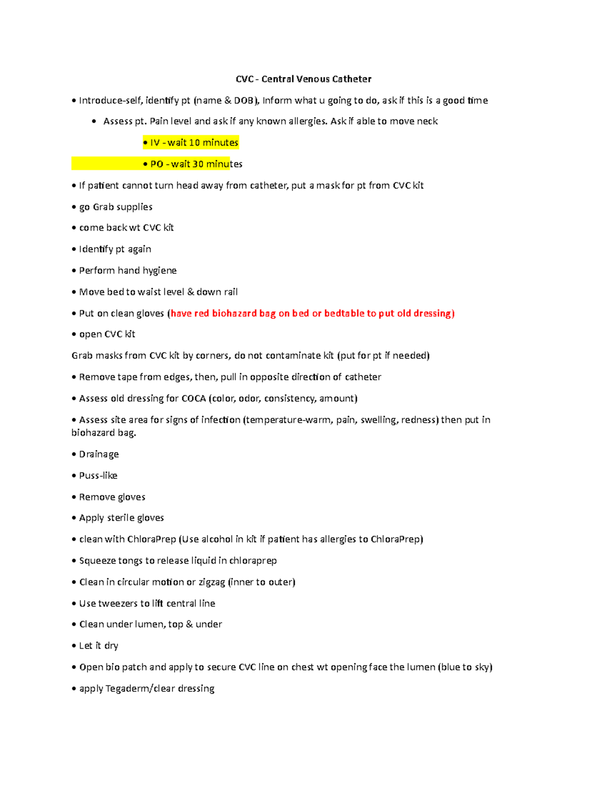 CVC central venous catheter line practice - CVC - Central Venous ...