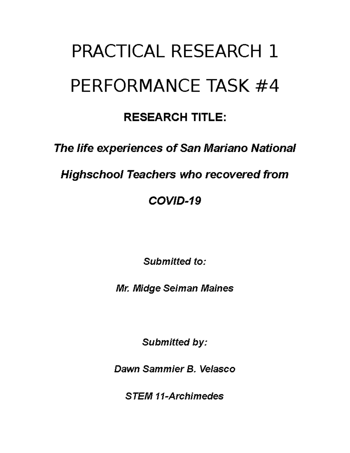 Practical Research 1 - thenghguyjzdjtuk gfgntv - PRACTICAL RESEARCH 1 ...