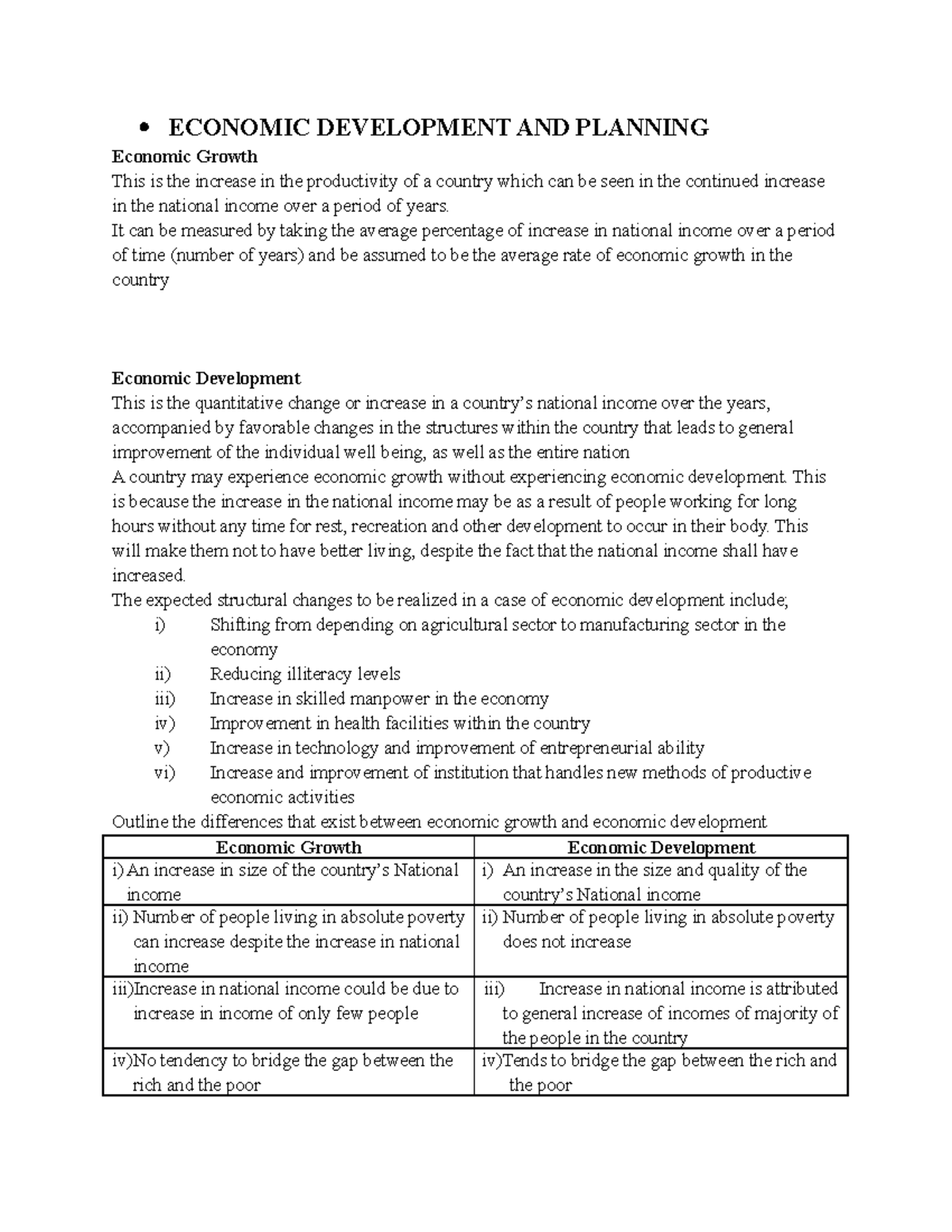 Economic Development AND Planning - ECONOMIC DEVELOPMENT AND PLANNING ...