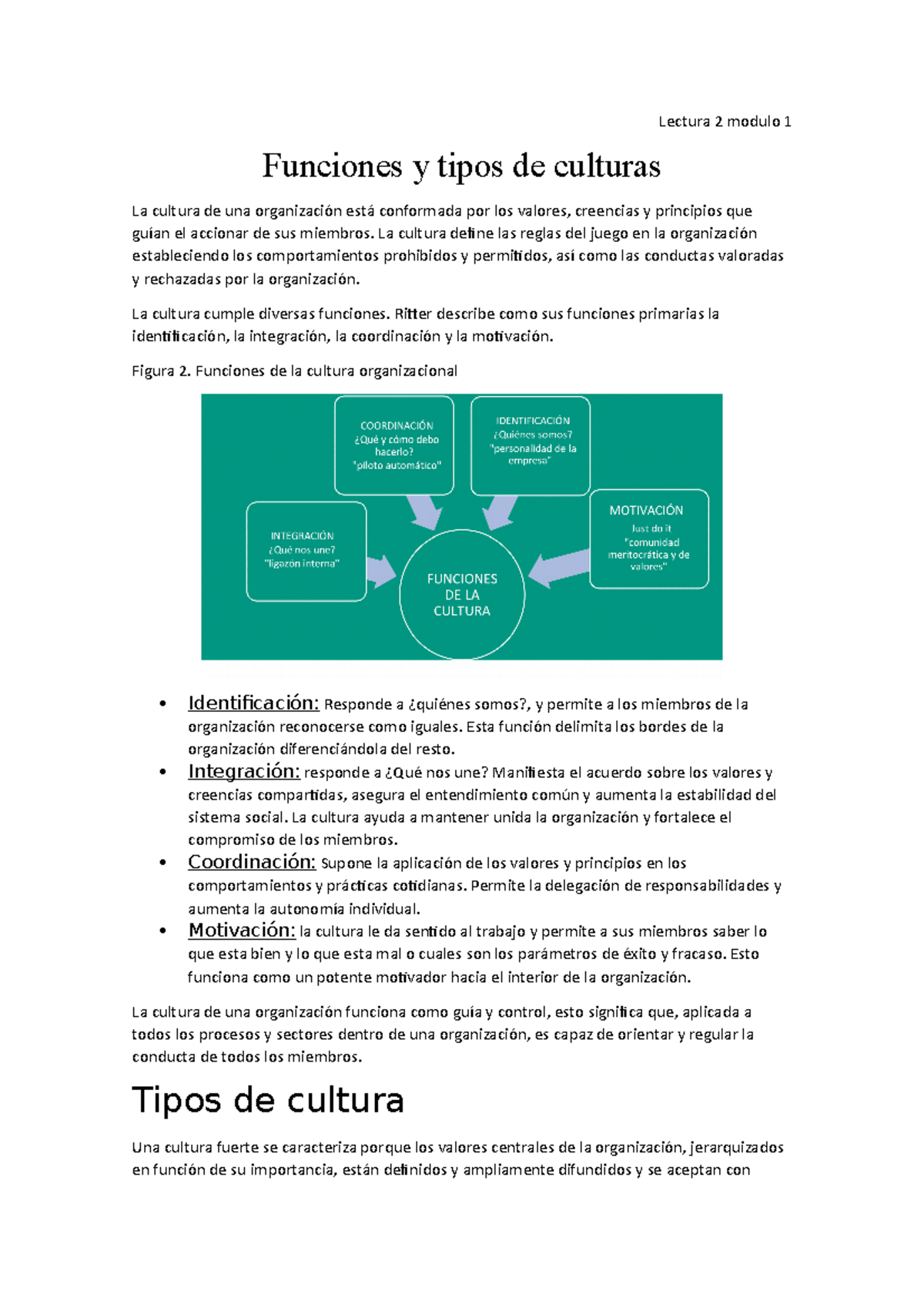 Funciones y tipos de culturas 2 - Lectura 2 modulo 1 Funciones y tipos ...