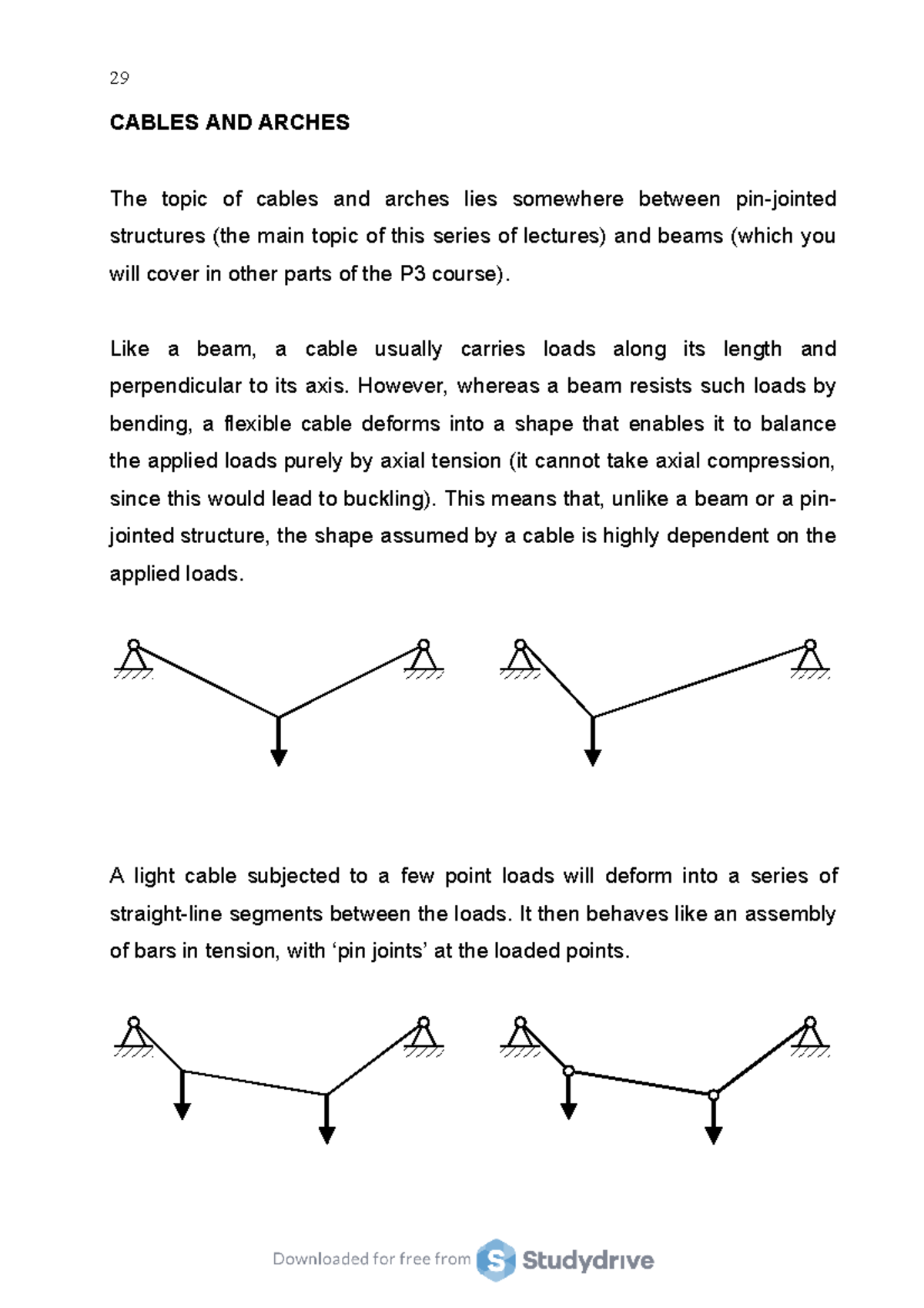 P3 Statics Notes Wk 2 - Quantum Mechanics - CABLES AND ARCHES The topic ...