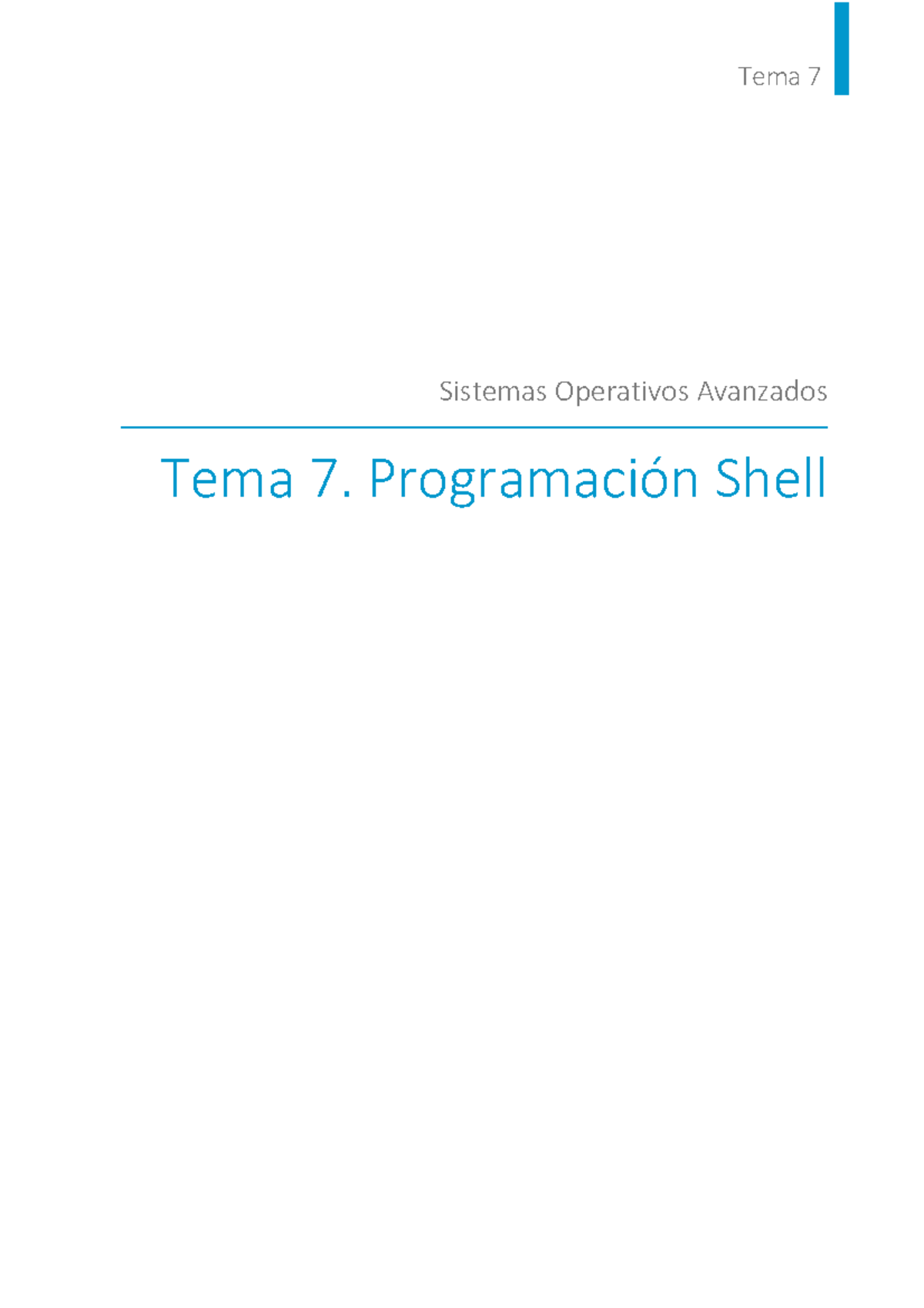 TEMA 7. Programación Shell - Tema 7 Sistemas Operativos Avanzados Tema ...