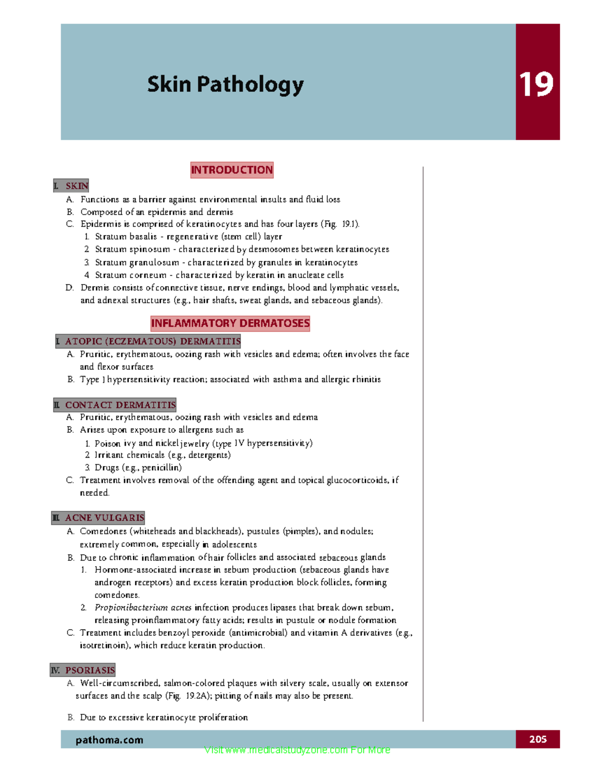 Skin Pathology - material - INTRODUCTION I. 4,I/ A. 'VODUJPOT BT B ...