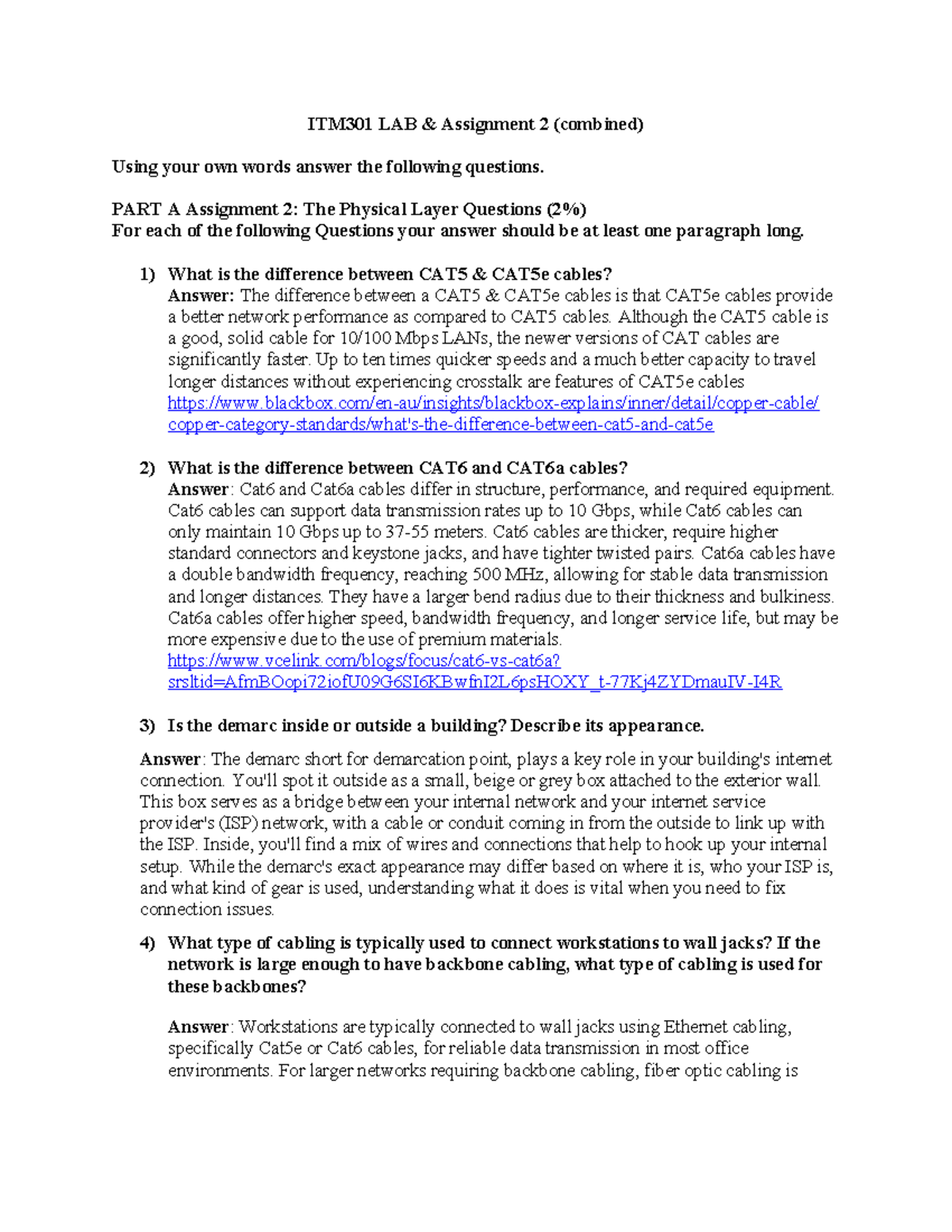 ITM301-LAB2-Combined 2024 - ITM301 LAB & Assignment 2 (combined) Using your own words answer the ...