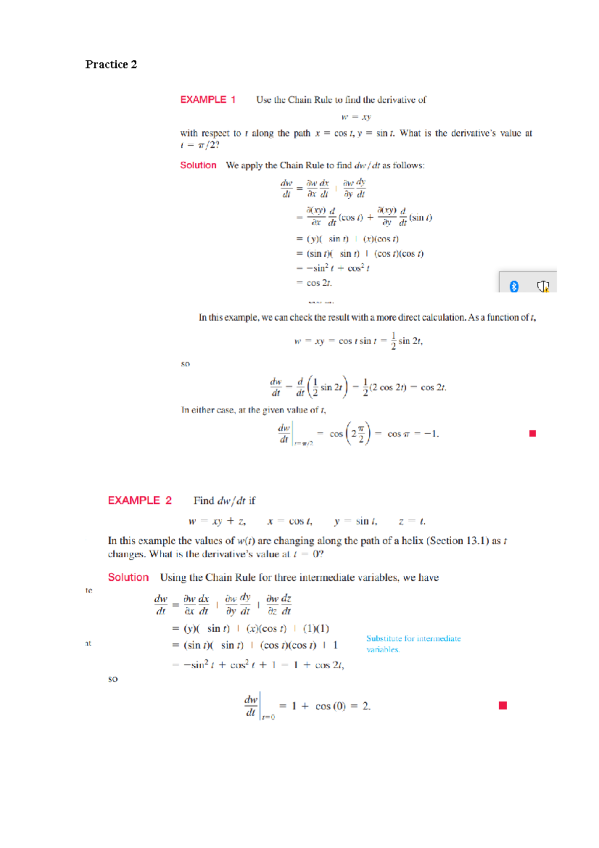 Home 2 Practice 2 - Assignment answer - Calculus - Home 2 Practice ...