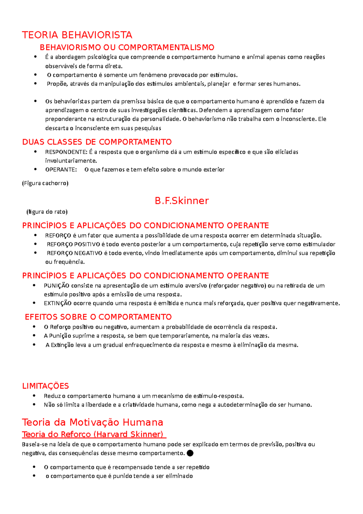 Teoria Behaviorista - TEORIA BEHAVIORISTA BEHAVIORISMO OU ...