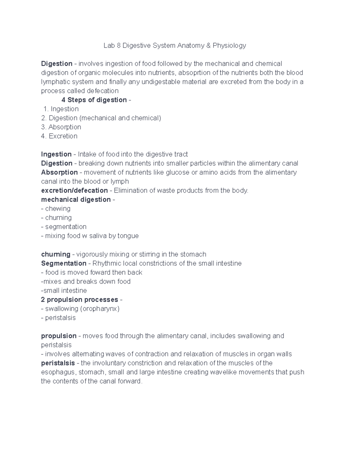 Digestive System Anatomy Physiology - Studocu