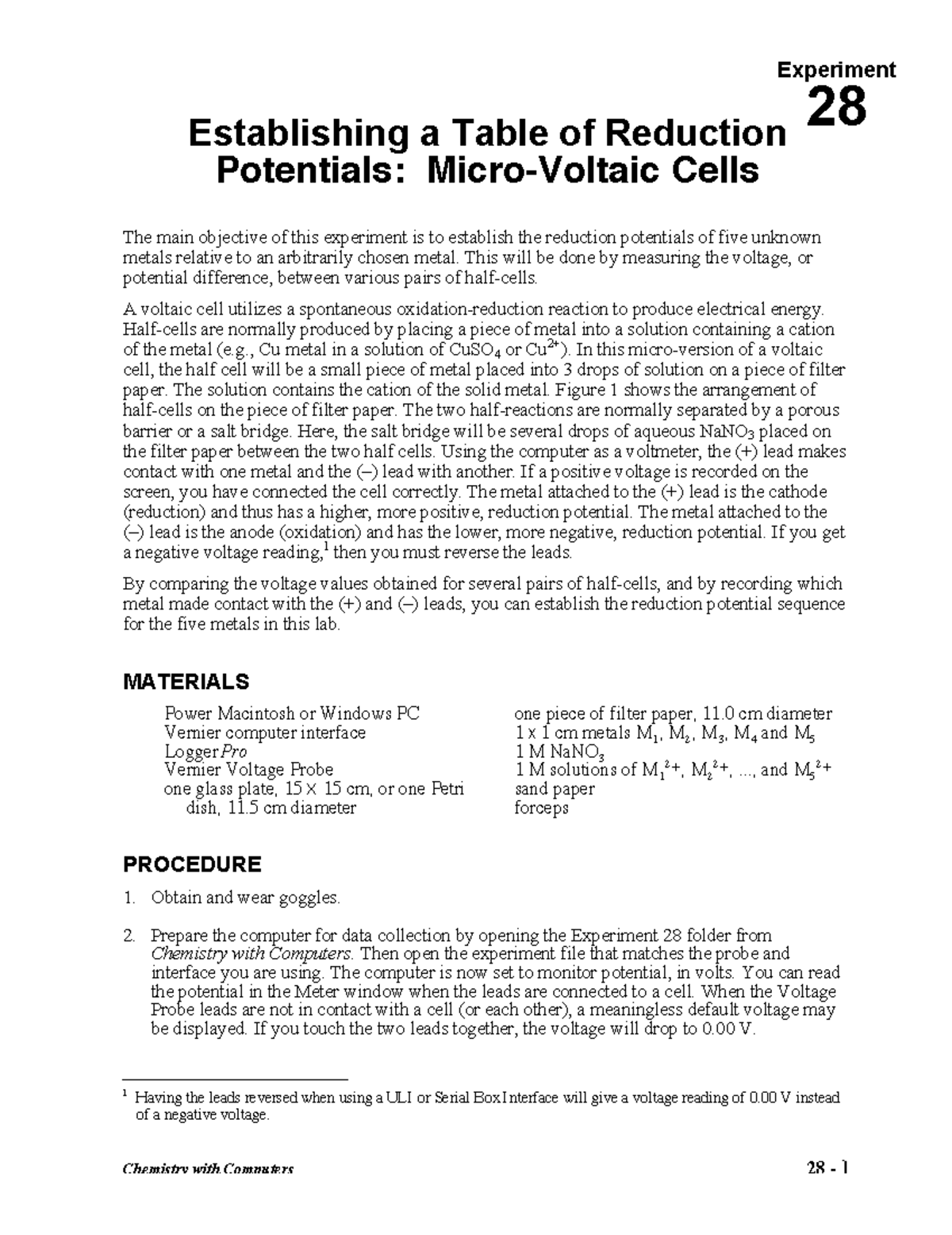Microvoltaic Cells - jdfniwfoiwwivwviep - 28 Chemistry with Computers ...