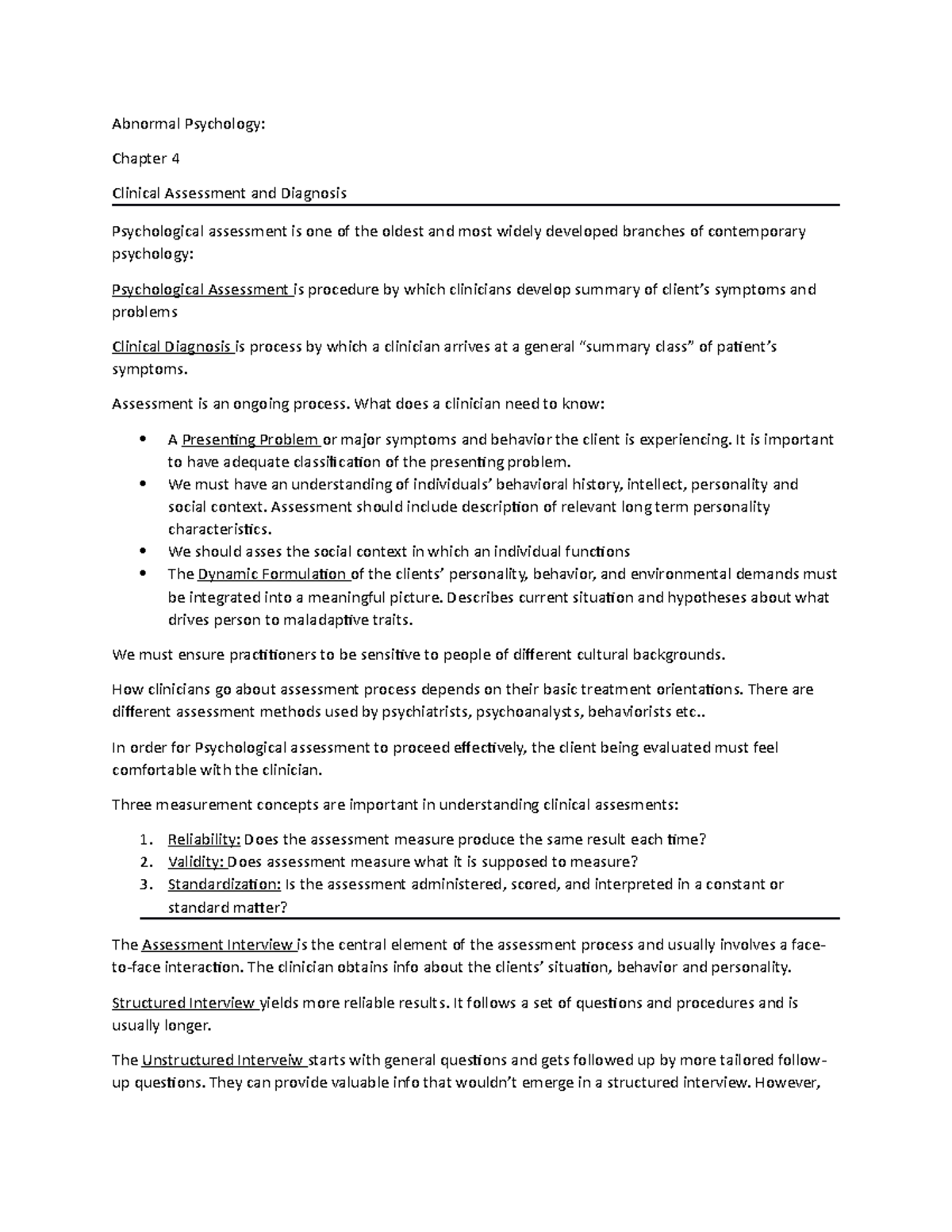 Abnormal Psych- Ch.4 : Diagnosis and Classification - Abnormal ...