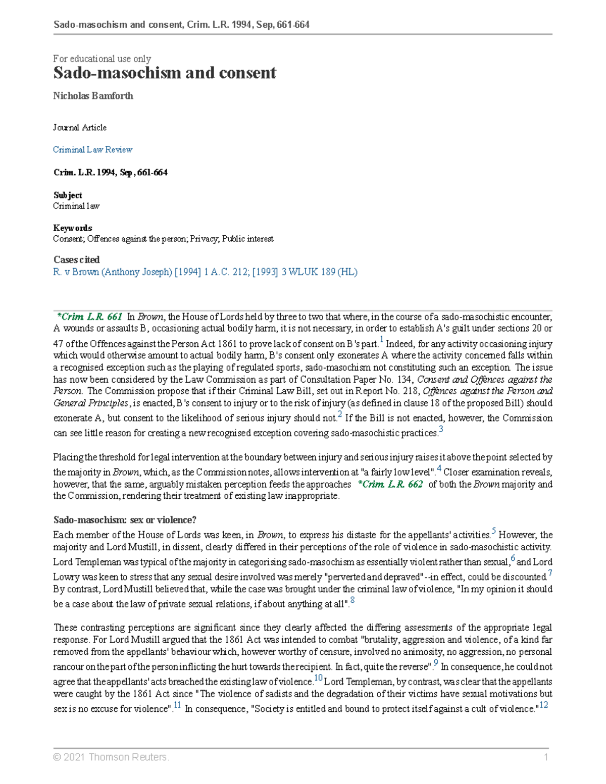 Sado-mas ochism and consent - For educational use only Sado-masochism ...