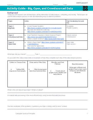 Activity Guide - Layers of the Internet - Unit 2 Lesson 06 - Unit 2 ...