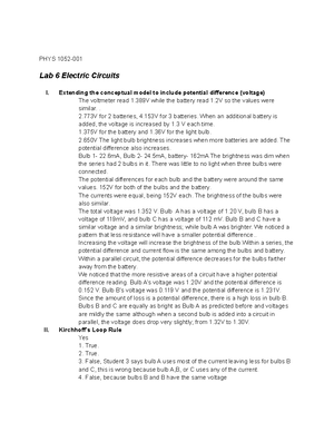 Physics 2 Lab 3 - Electric Fields and Potential - Lab 3: Electric Fields and Potential Wrap-Up ...