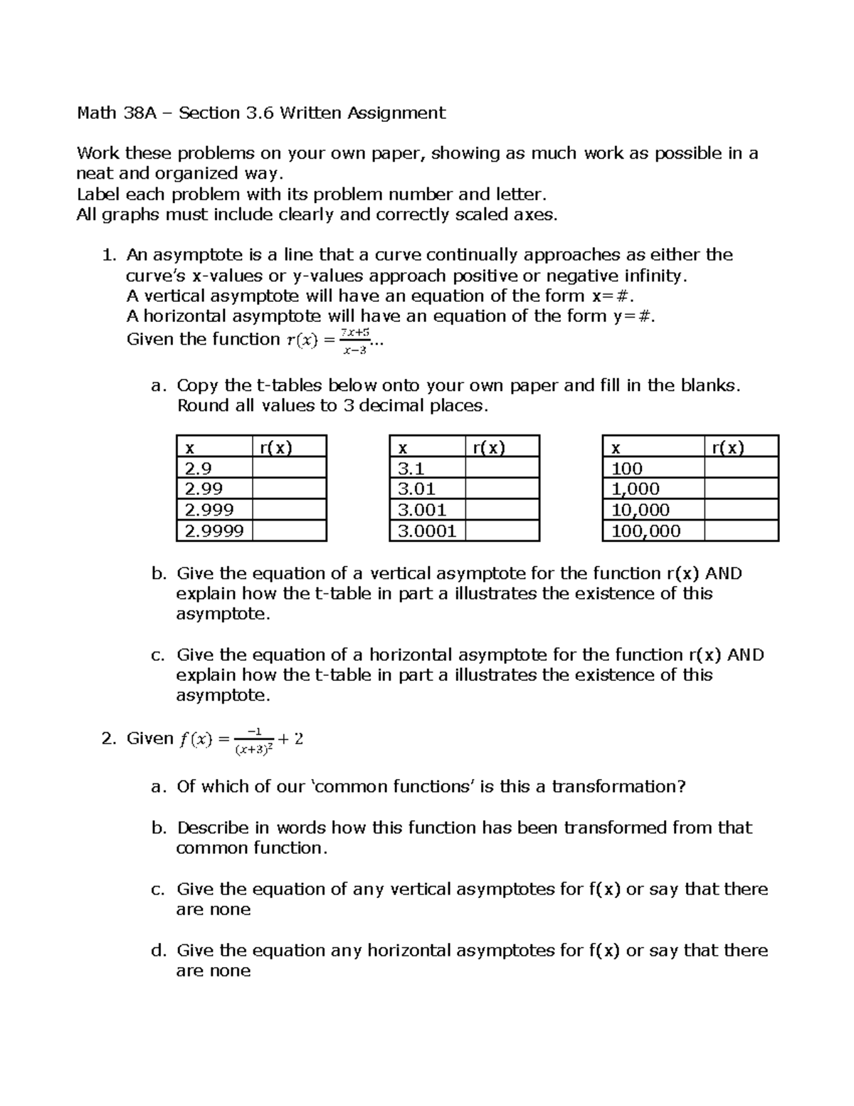 3.6 written assignment but yeah it help - Math 38A – Section 3 Written ...