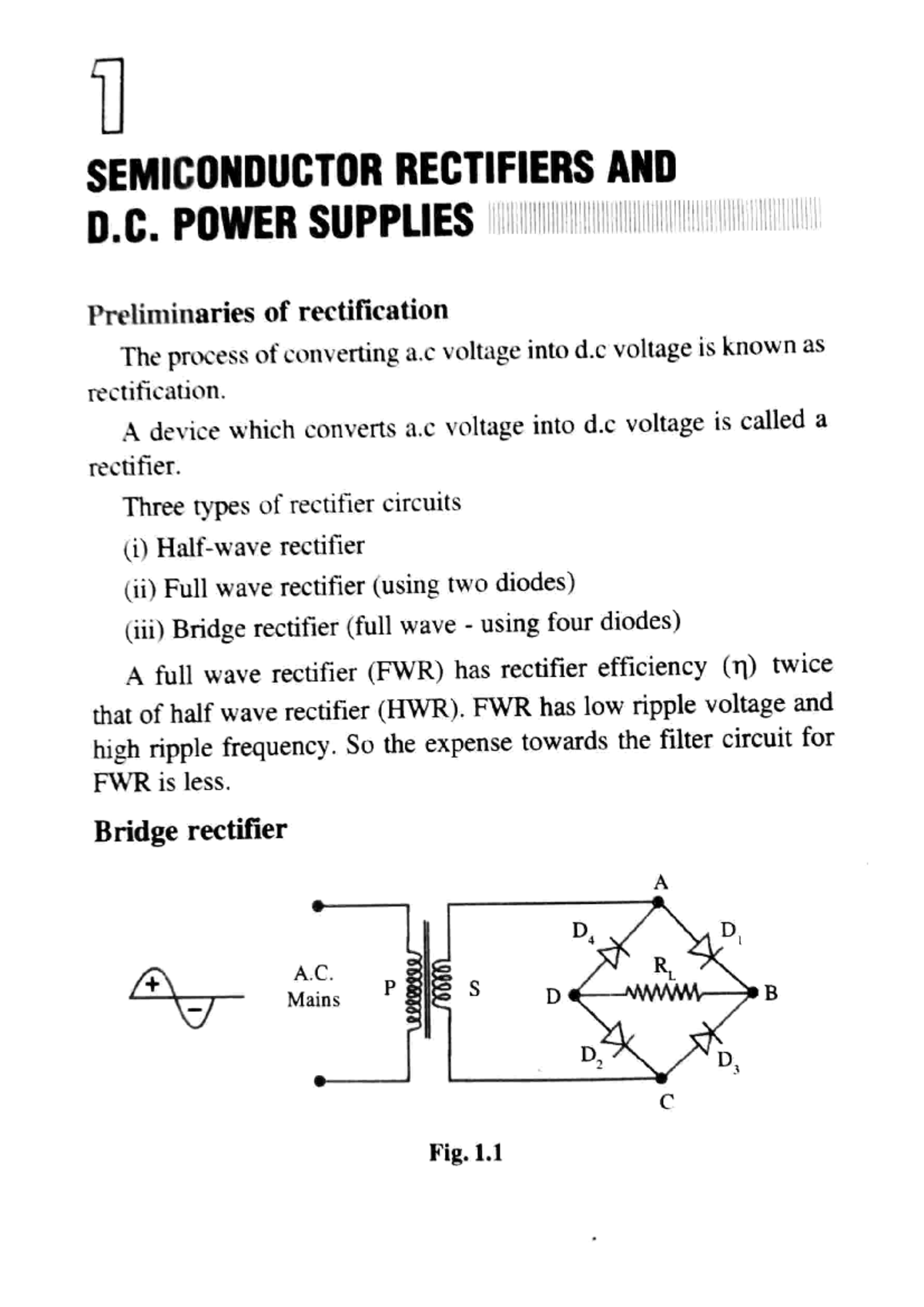 5th sem Electronics M1 Semi Conductor Rectifiers and DC power supplies - Bsc physics - Studocu