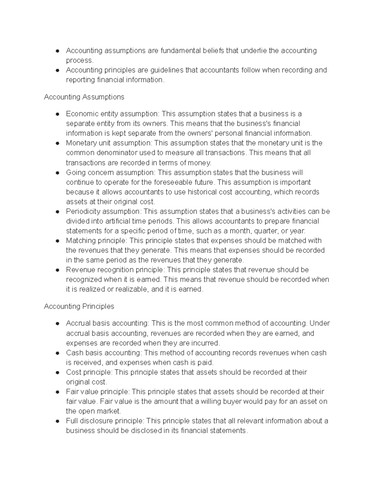 Lecture 2 Accounting Assumptions and Principles - Accounting ...