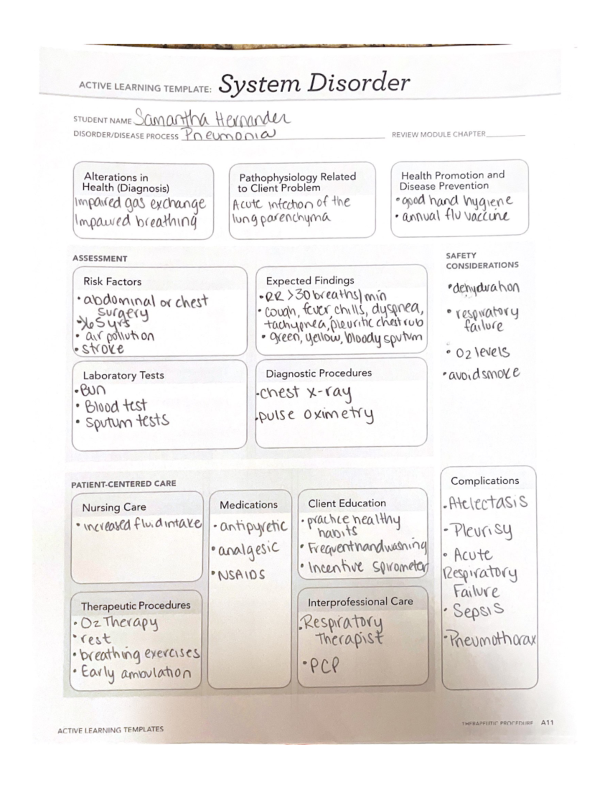 Week8 templates - 2 med , 1 system disorder - NU231 / NURS2349 - Studocu