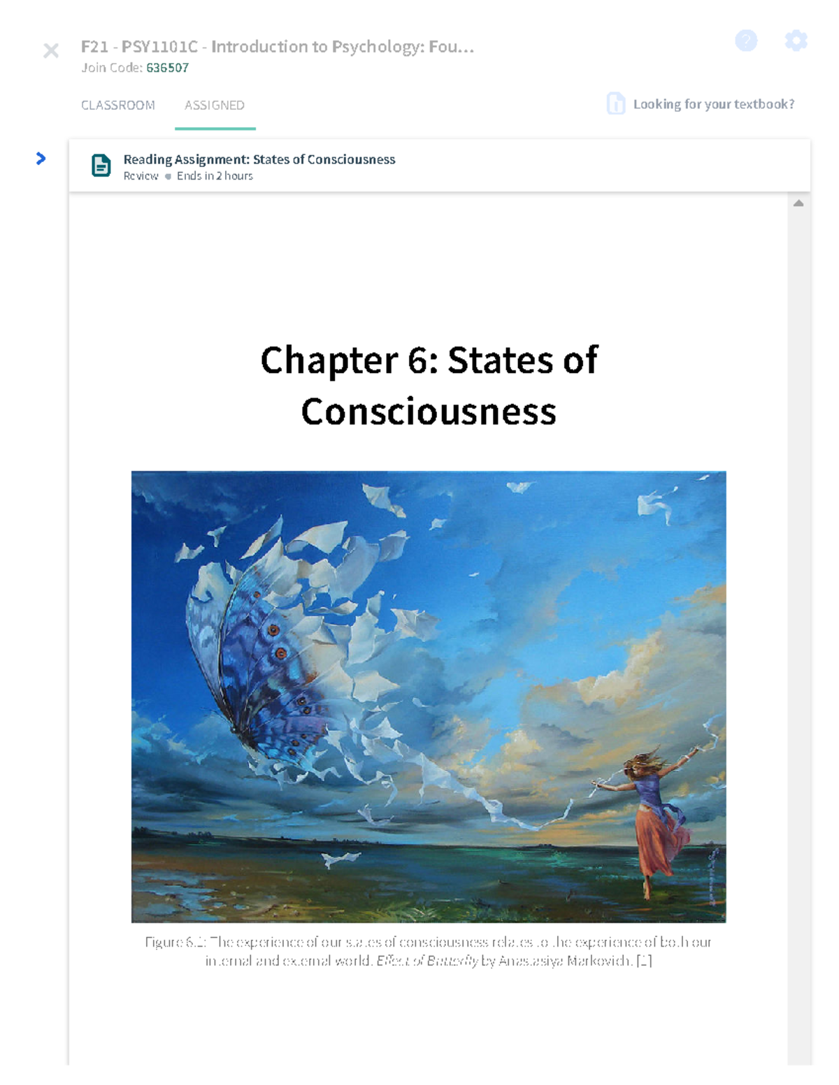 Unit 6 Top Hat - Year 1 - Chapter 6: States of Consciousness Reading ...