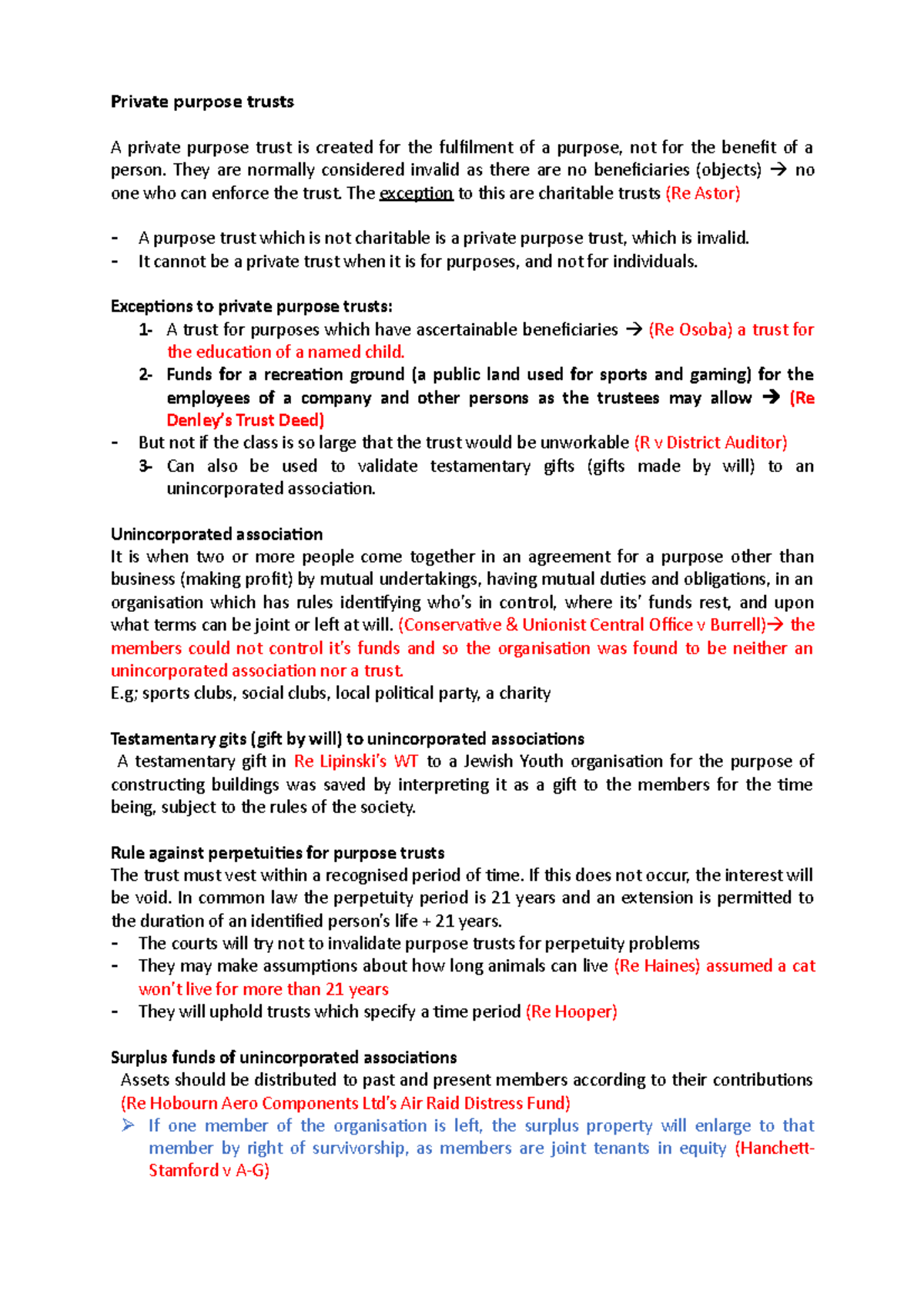 ETR - Charitable purposes - Private purpose trusts A private purpose ...