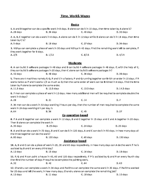 A1099456503 23417 27 2019 2. Time and work Worksheet - Time and work ...