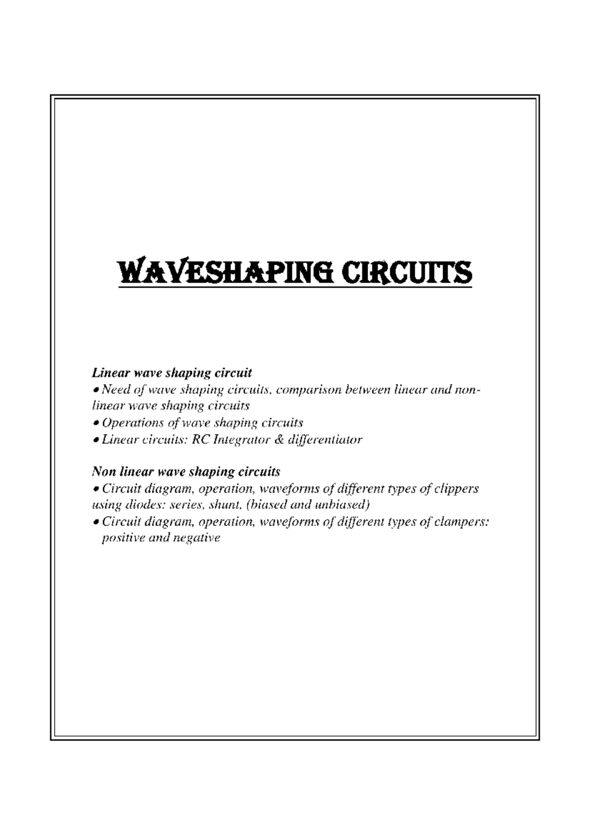 Wave-shaping-circuits-clipper and clamper - Electronics System and PCB ...