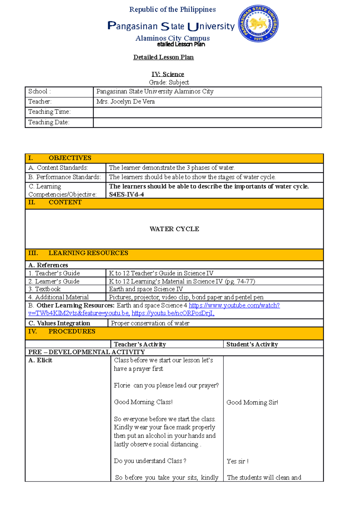 Detailed Lesson Plan in EGE 2 Alura CARL JHUN I. DEMO - etailed Lesson ...