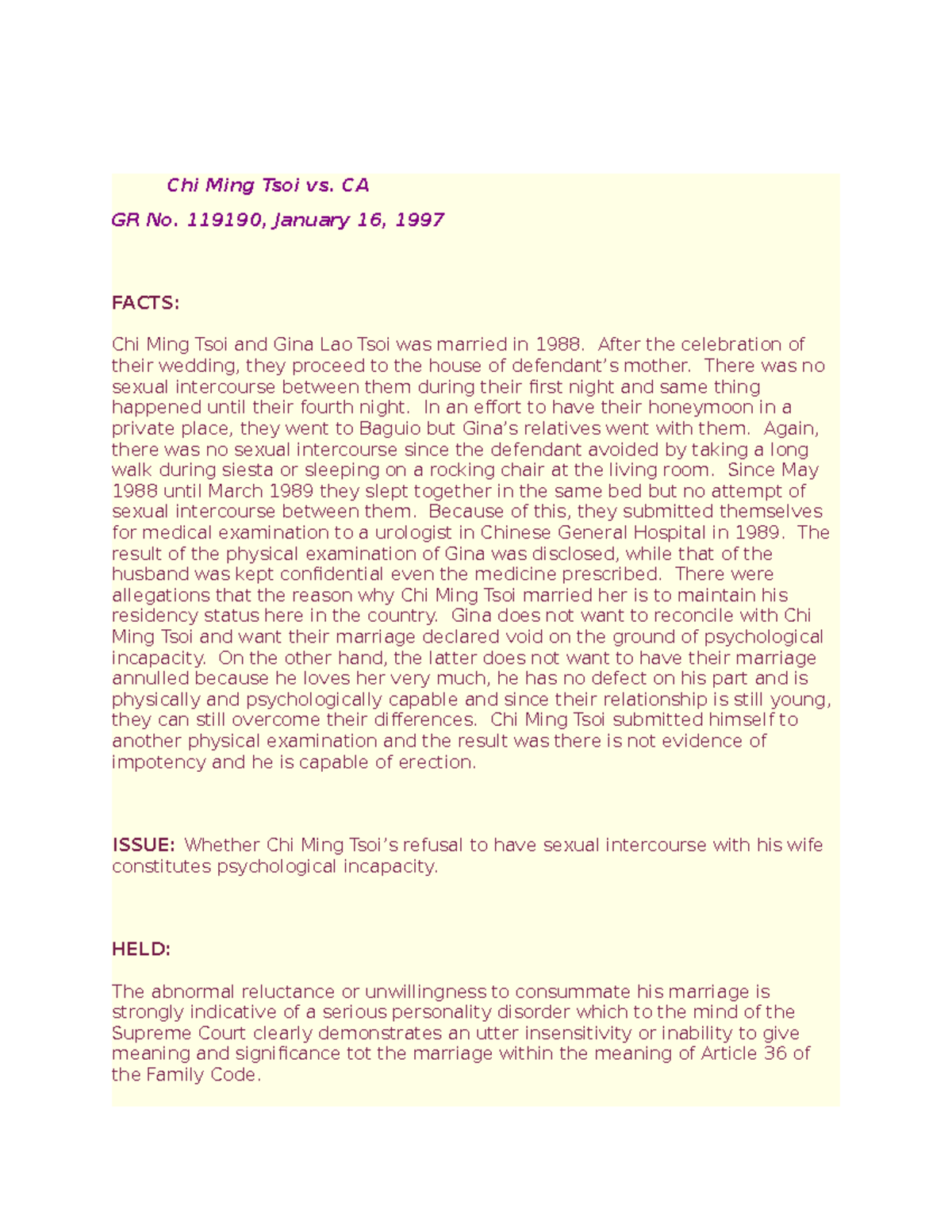 2. Chi Ming Tsoi vs. CA ,GR No. 119190 - Chi Ming Tsoi vs. CA GR No ...