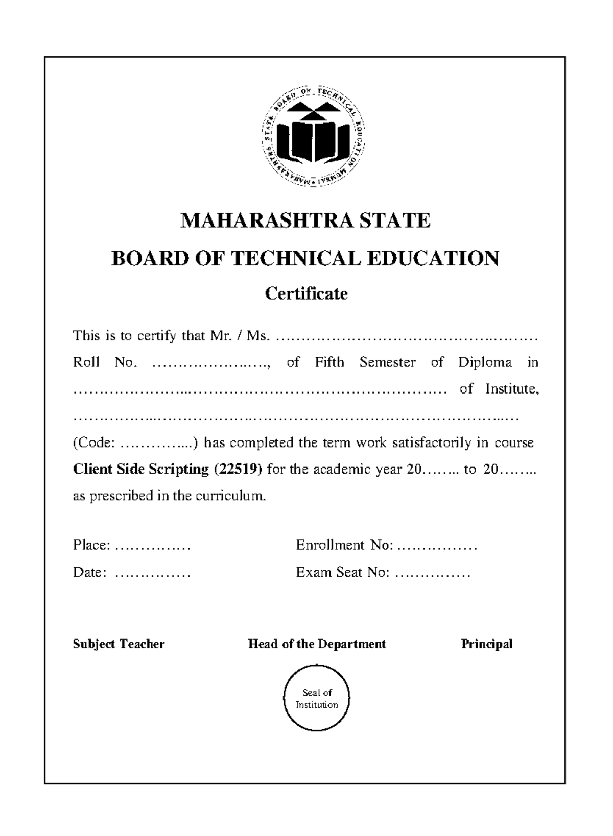 CSS Msbte Page - MAHARASHTRA STATE BOARD OF TECHNICAL EDUCATION ...