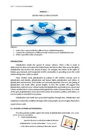 Chapter 22 Globalization and the Media Creating the Global Village by ...