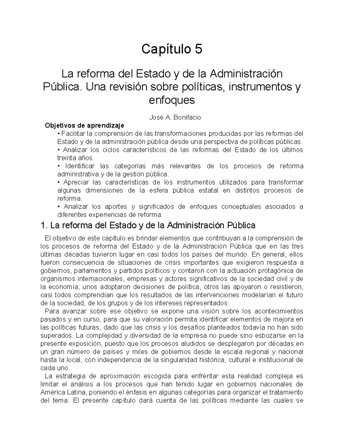 Estado y administración pública - Krieger capitulo 5 - Capítulo 5 La ...