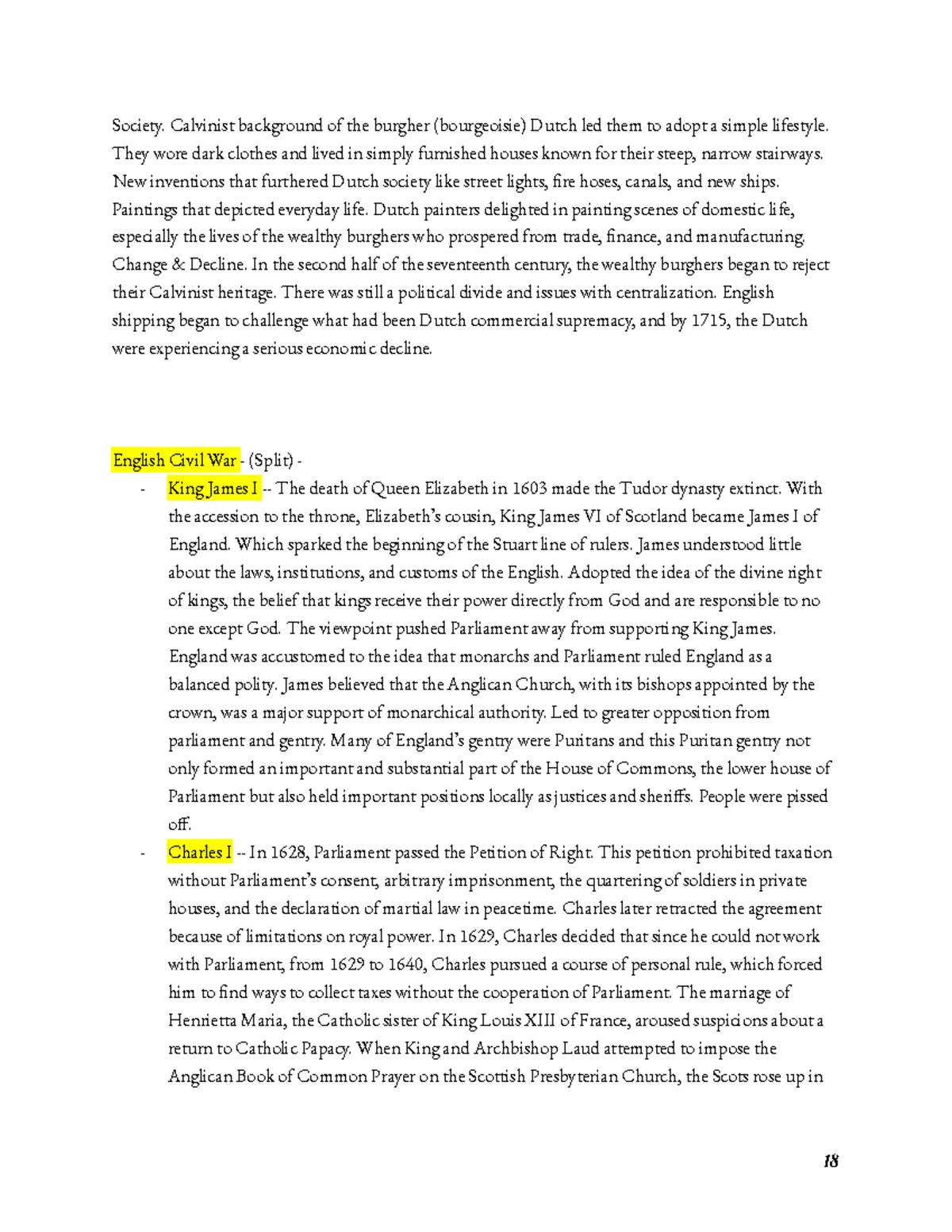 18 - English Civil War. King James I and King Charles I. Studies in ...