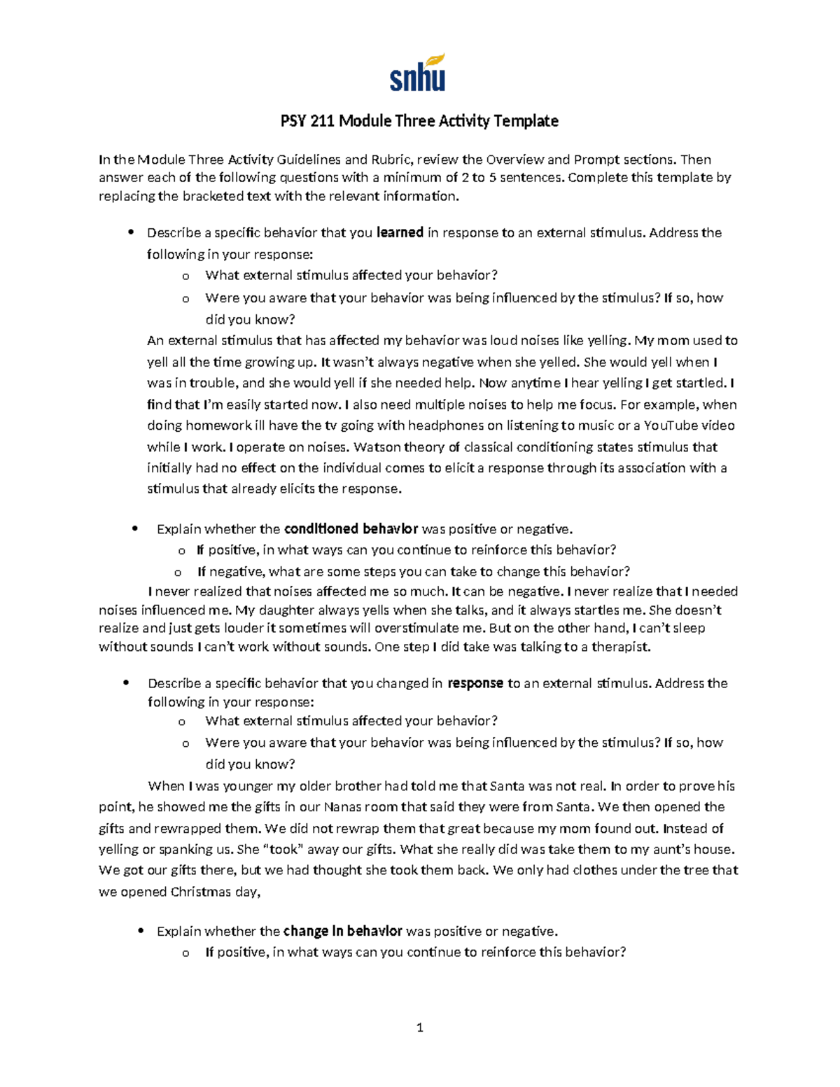 PSY 211 Module Three Activity edwards - PSY 211 Module Three Activity ...