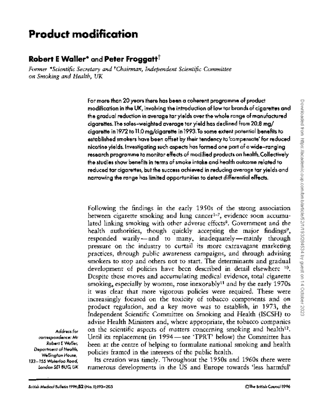 52-1-193 - Research - Product modification Robert E Waller* and Peter ...