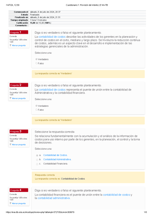 Cuestionario retroalimentacion 4 Revisión del intento EVA-ITB - 3:29 a ...
