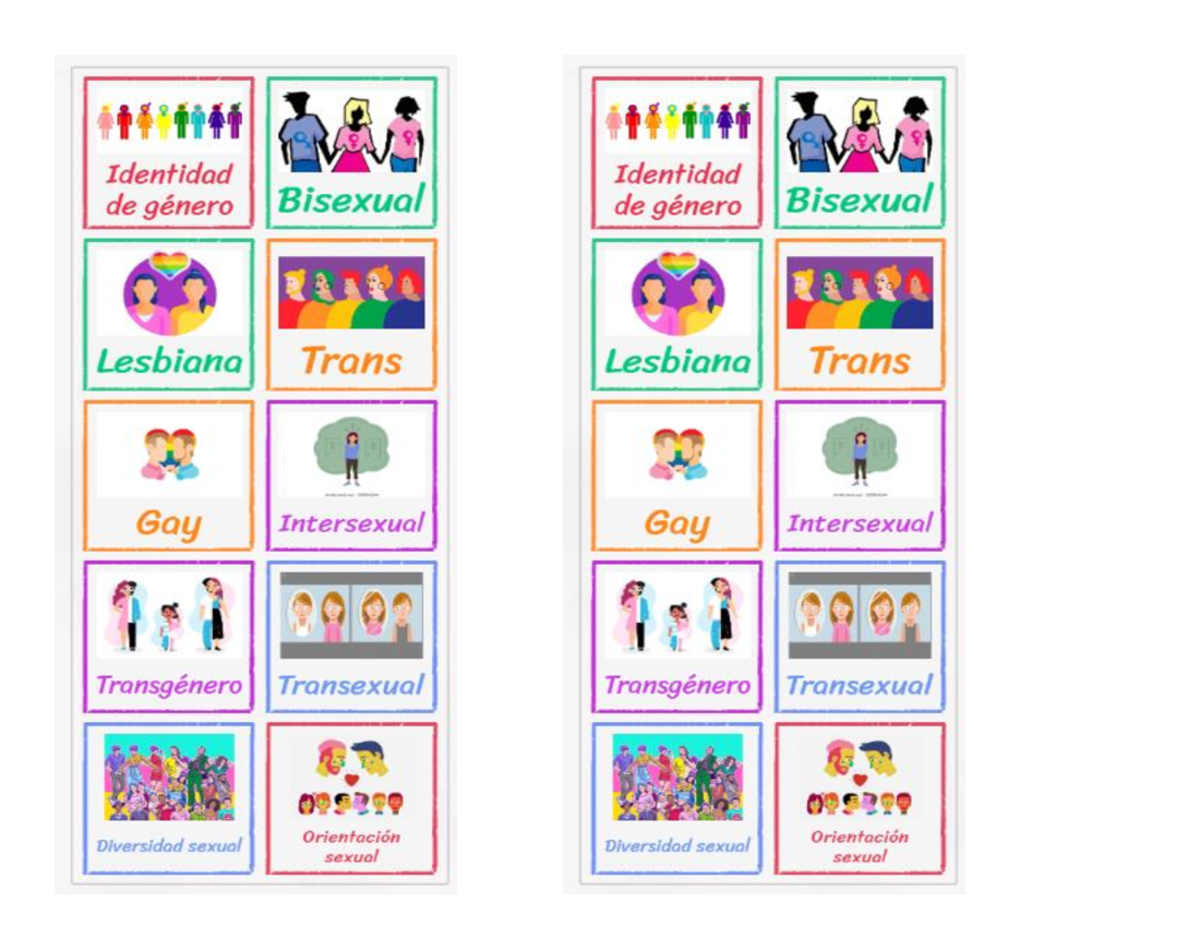 Juego DE Muchas Formas DE AMAR memorama - Formación sociocultural ...