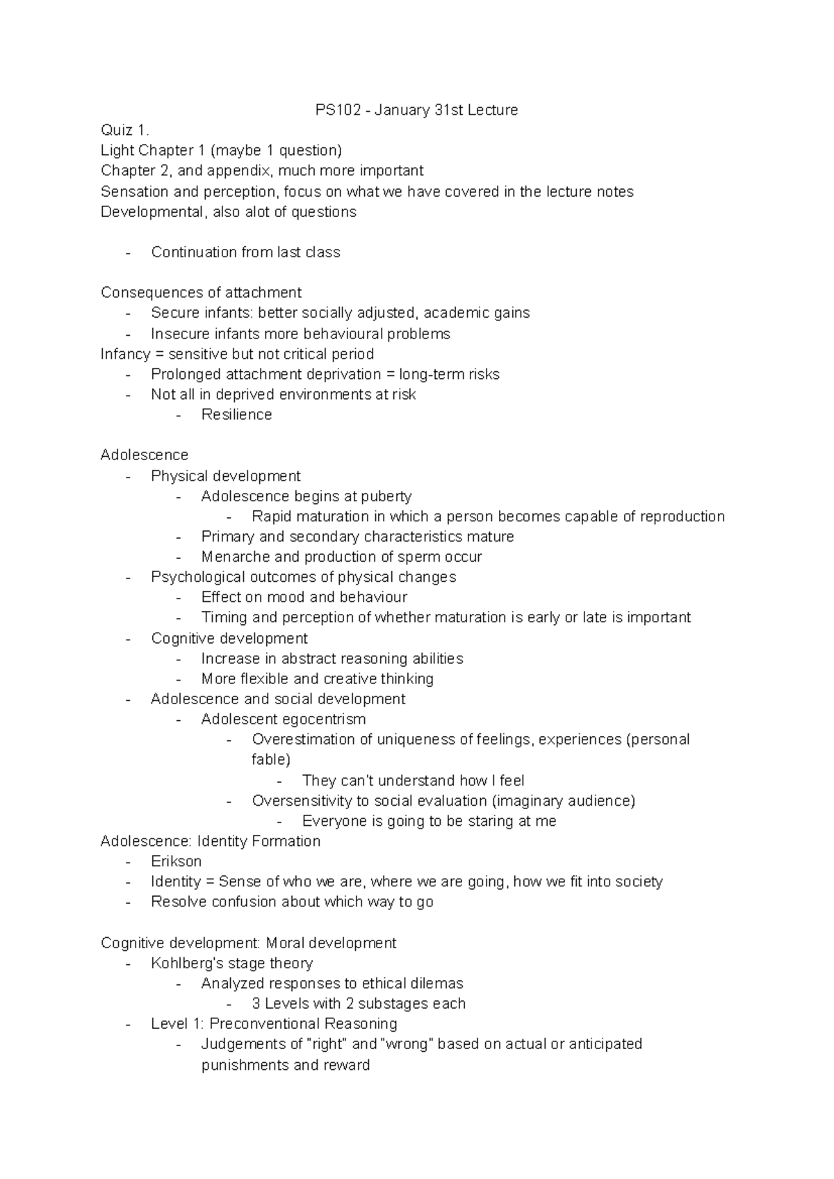 PS102 - January 31st, 2024 - Lecture 8 - PS102 - January 31st Lecture ...