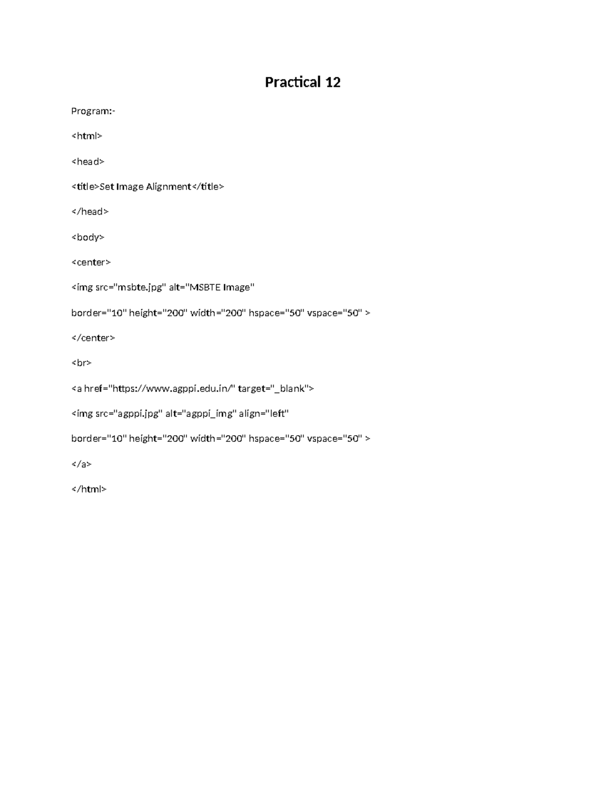 Practical 12 output - trhzdsrhdfhbdhbd - Practical 12 Program:- - Studocu