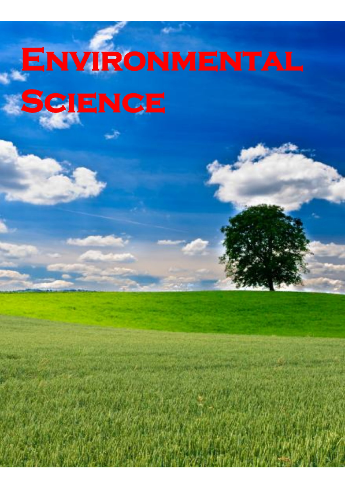 Environment science notes (part 1) - Environmental Studies-EVS - Studocu