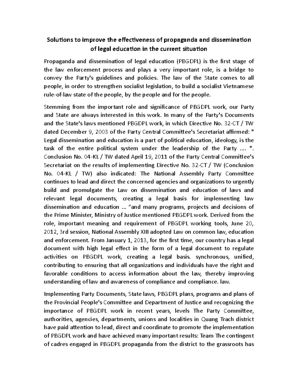 Solutions to improve the effectiveness of propaganda and dissemination ...