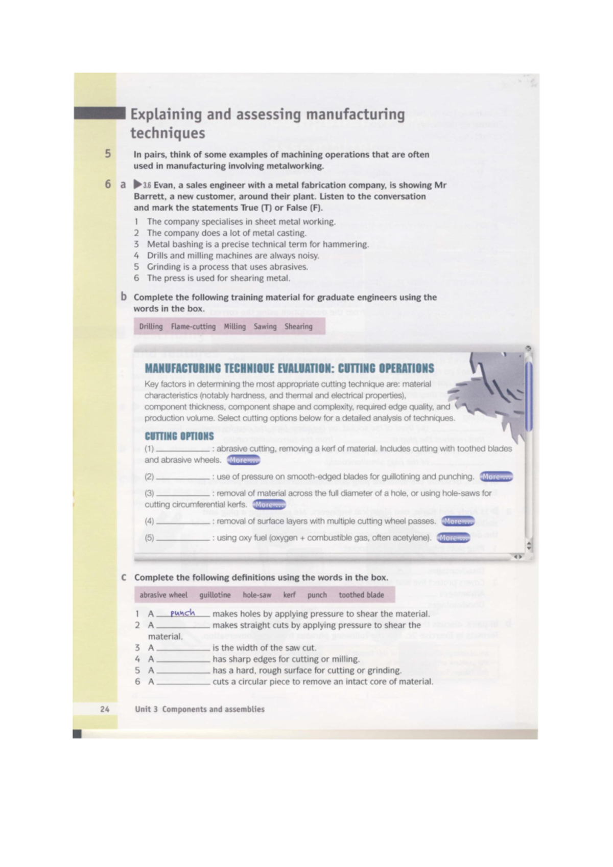 manufacturing techniques - Język angielski - Studocu