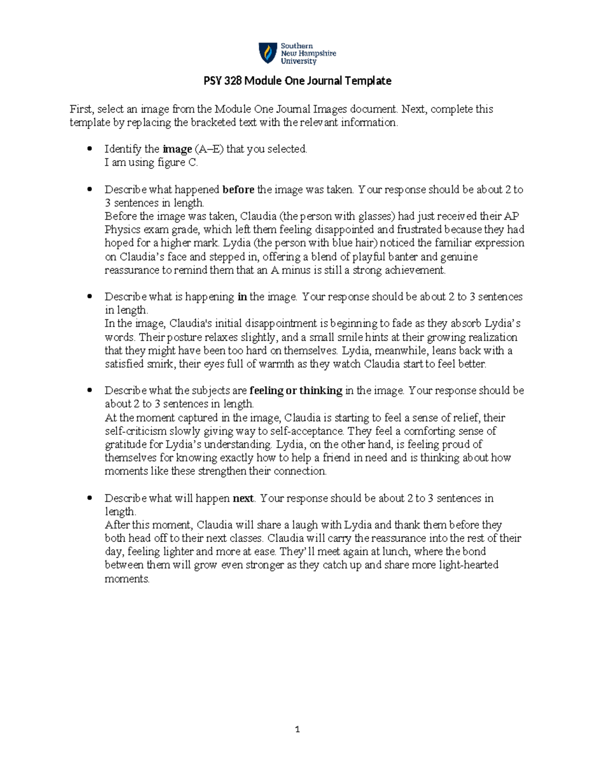 Module 1 Journal Assignment - PSY 328 Module One Journal Template First ...