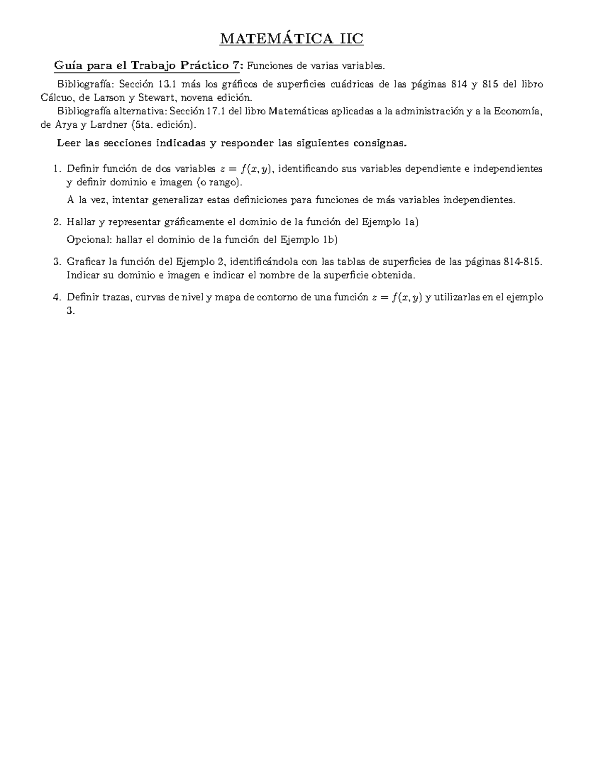 Guia7 - Funciones - Guia2 - Sucesiones Geomy Series - MATEM ́ATICA IIC ...