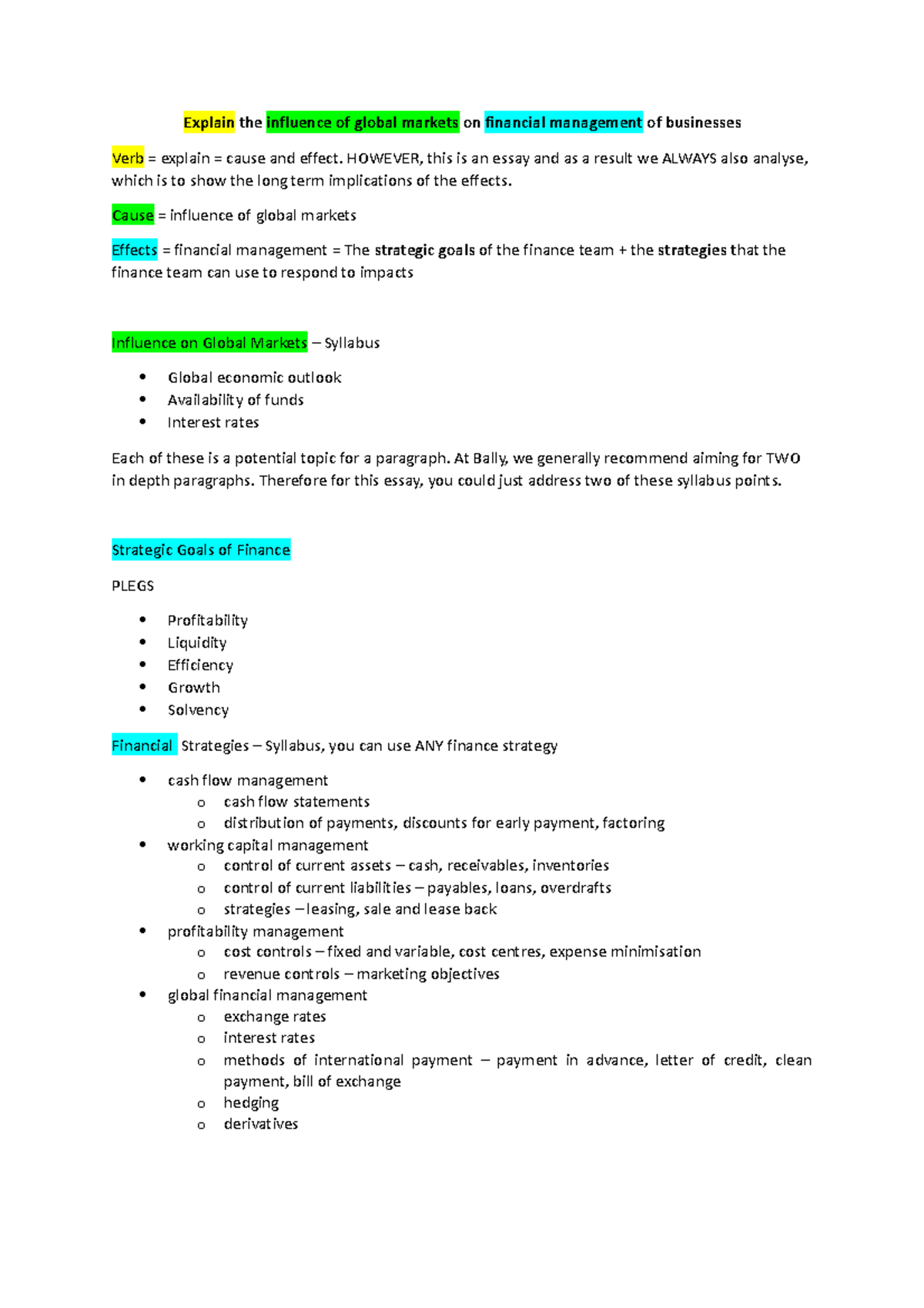 3.3.1 CSE Model - CSE - Explain the influence of global markets on ...