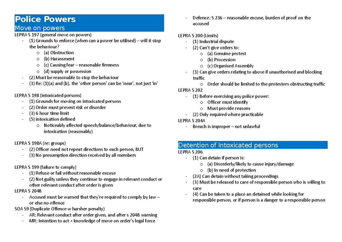 Crime and the criminal process Revision - LAWS1021 - UNSW Sydney - Studocu