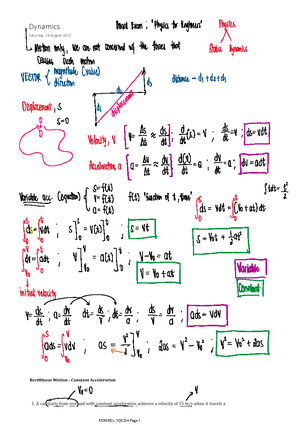 Activities dynamics - practice problems - For the given vectors V1 and ...