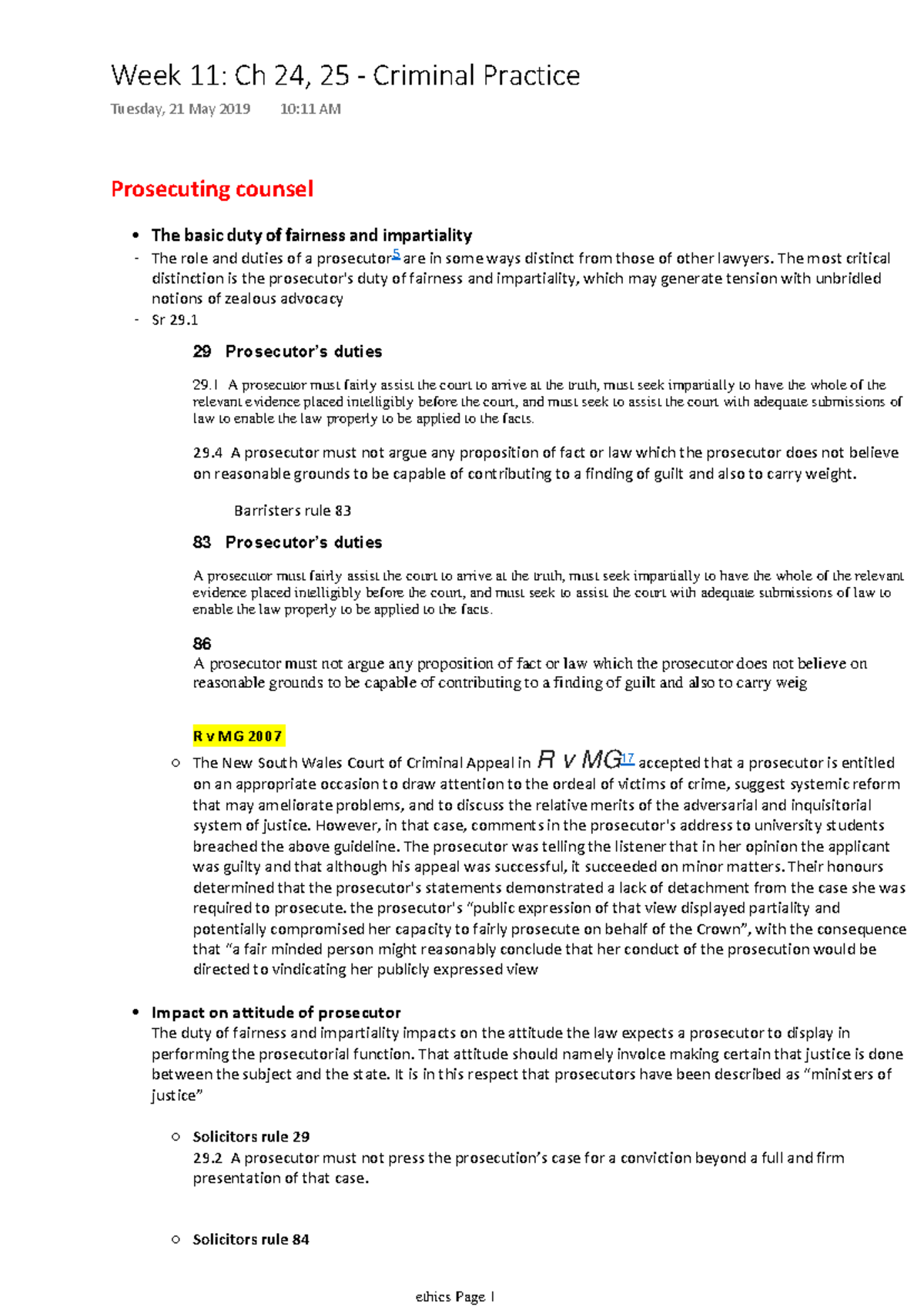 Week 11 Ch 24, 25 - Criminal Practice - Warning: TT: undefined function ...