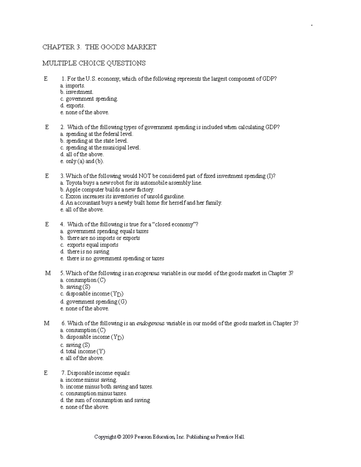 Ch3 TB 5e - Multiple choice questions with answers - CHAPTER 3. THE ...