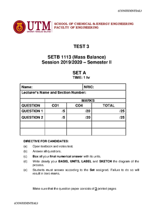 Evidence of manuscript - Mass balance - Studocu