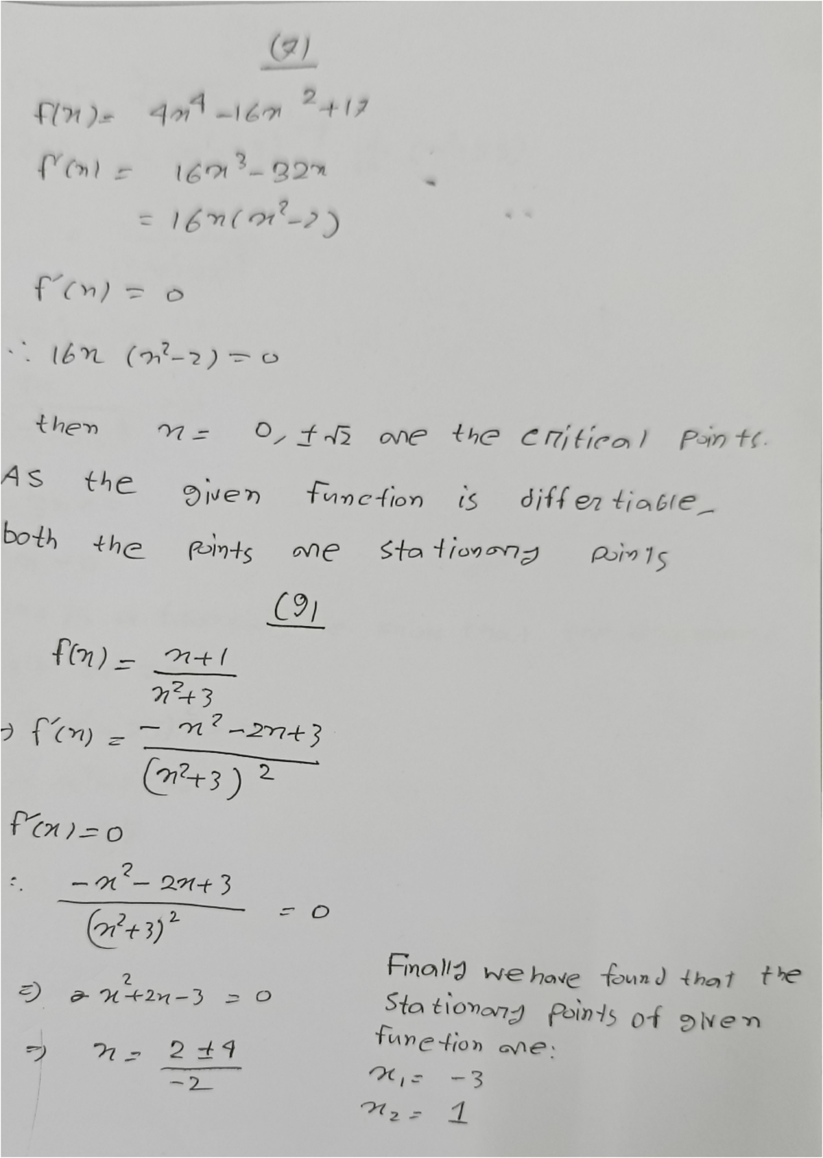Asad Assignment of MAT 120 - Calculus - Studocu