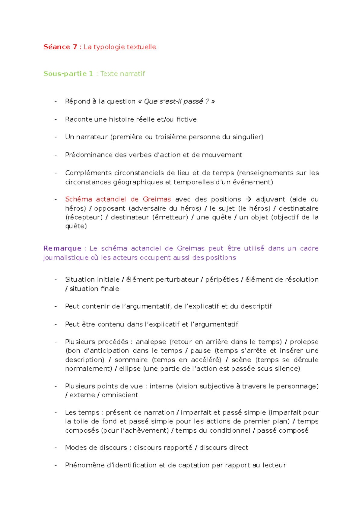 Séance 7 (La typologie textuelle) - Séance 7 : La typologie textuelle ...